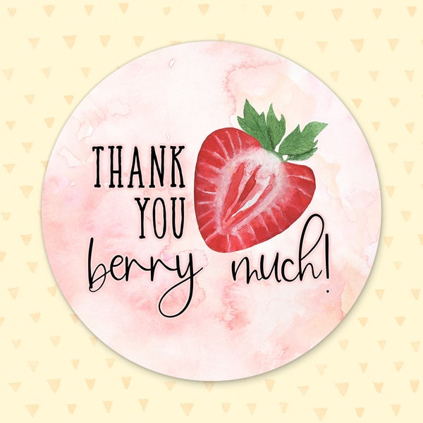 Thank You Berry Much Thank You Card - Etsy