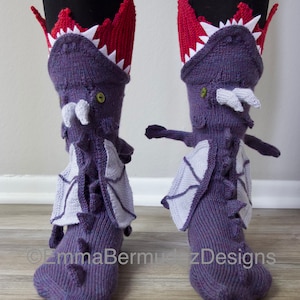 PDF | Knitting Pattern | Here Be Dragons | Digital Download | Dragon ...