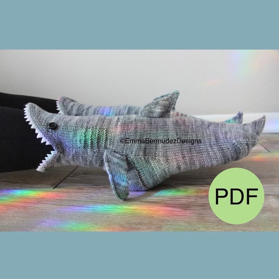 PDF KNITTING PATTERN Shark Bait Shark Socks Funky - Etsy