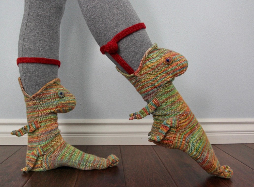 PDF | Knitting Pattern | 'mlem' | Chameleon Socks Knitting Pattern ...
