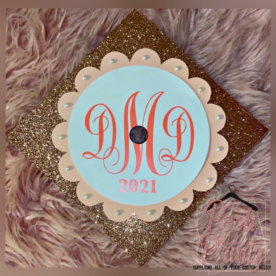 Graduation Cap Decoration Monogram