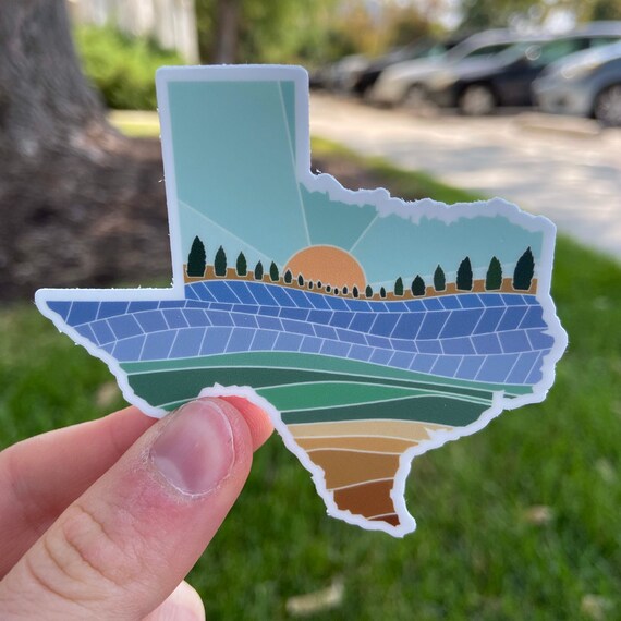 Texas State Outline Vinyl Sticker Decal Laptop Sticker | Etsy