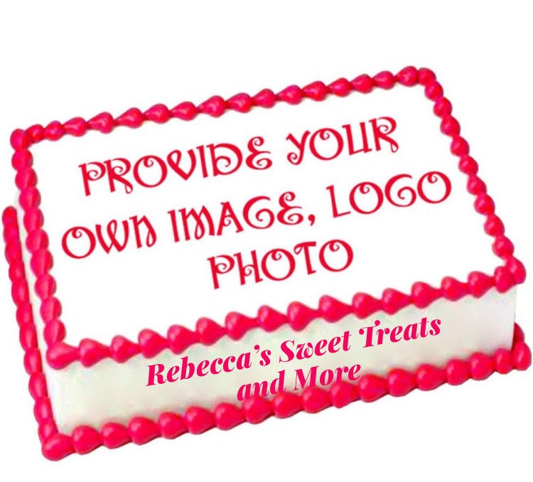Custom Edible Cake Topper | Personalized Photo Frosting Sheet (8x10 or ...