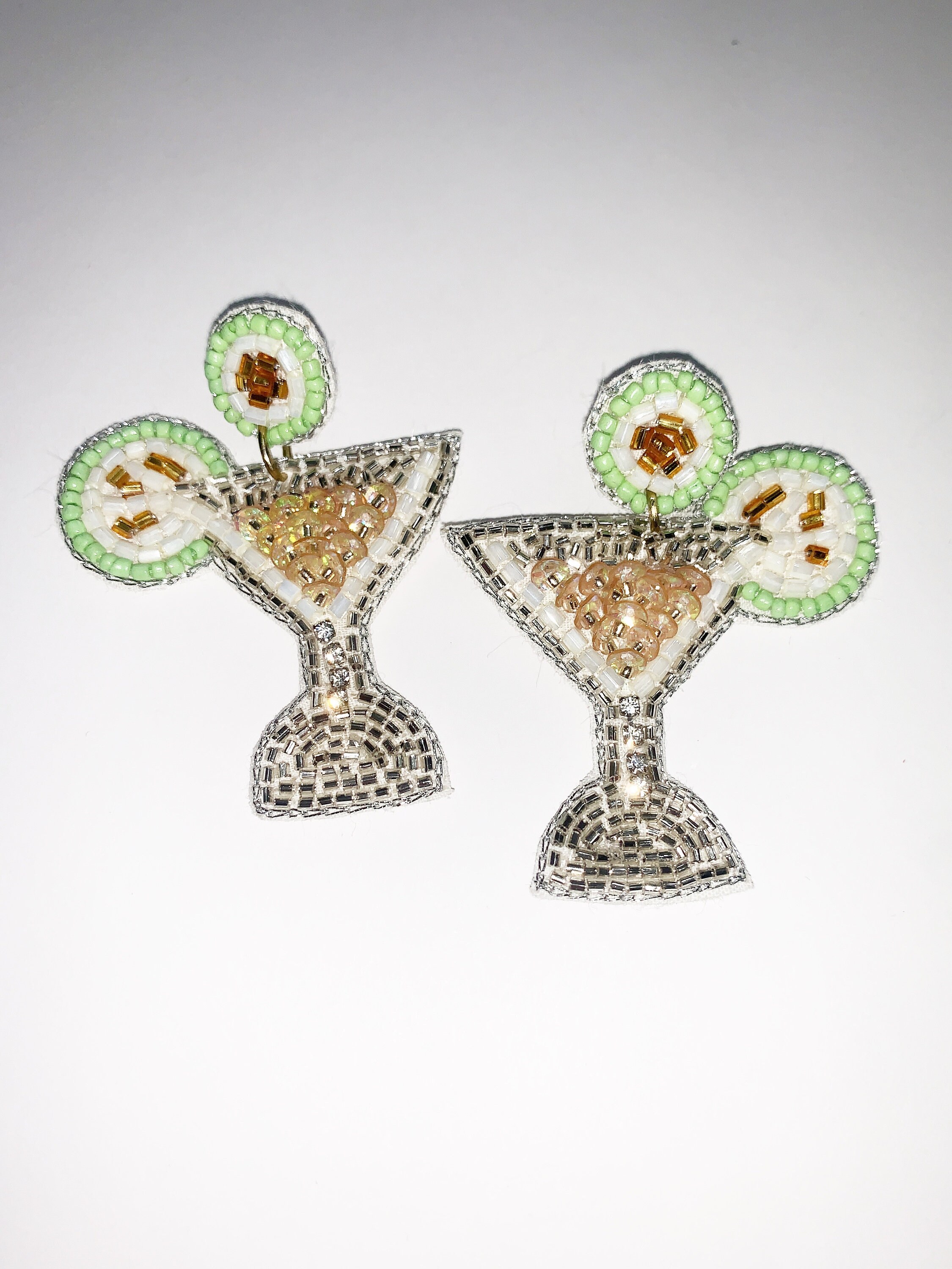 Beaded Cocktail Earrings/bachelorette Earrings/party Earrings/unique ...
