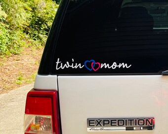 Twin Mom Car Decal, Mom of Twins, twinmom, Boy Twins, Girl Twins, Twins ...