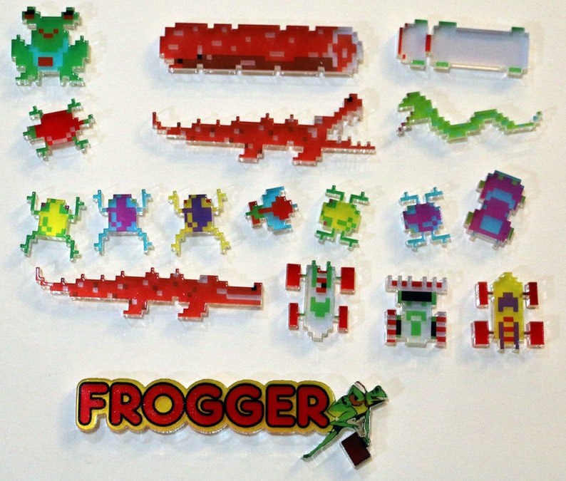Frogger Arcade Sprite Set | Etsy