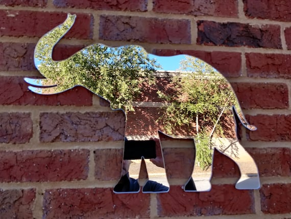 Elephant Acrylic Mirror Trunk up Animal Wall Decor - Etsy