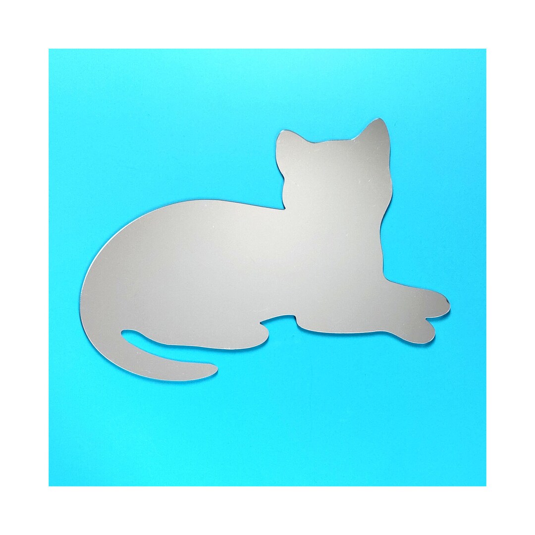 Cute Curled Kitty Animal Wall Decor Custom Mirror Shaped Mirror Animal ...