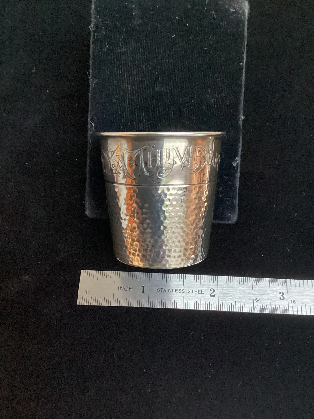 Sterling Silver “only a Thimble Full” Shot Cup - Etsy
