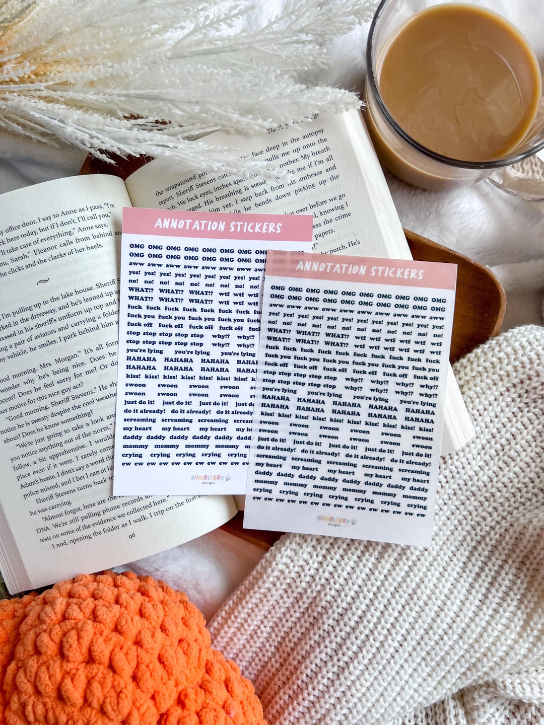 Annotation Sticker Sheet | Reader Accessory, Bookworm Gift, Bookish ...