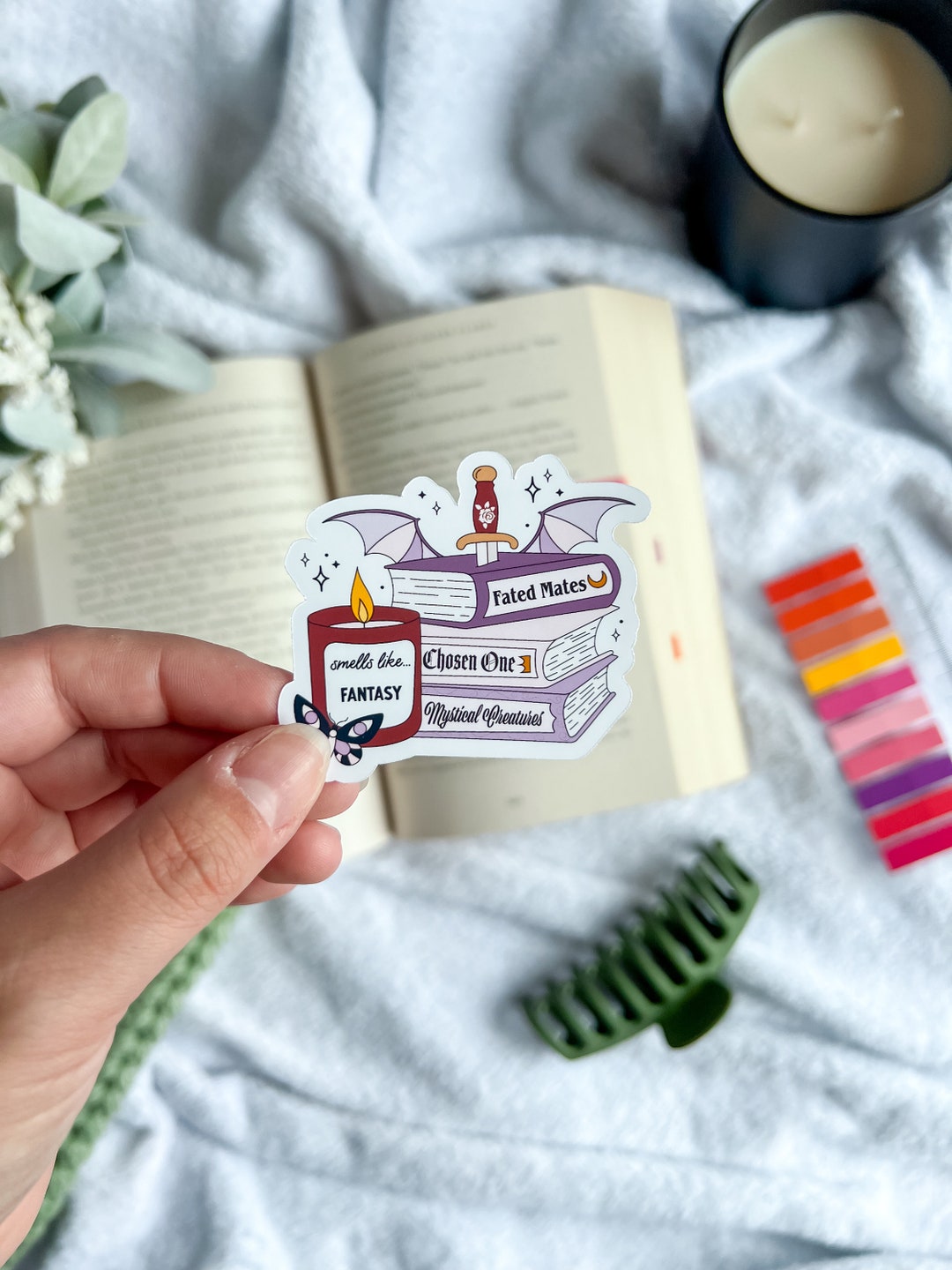 Smells Like Fantasy Sticker Bookish Sticker, Kindle Stickers, Gift for ...