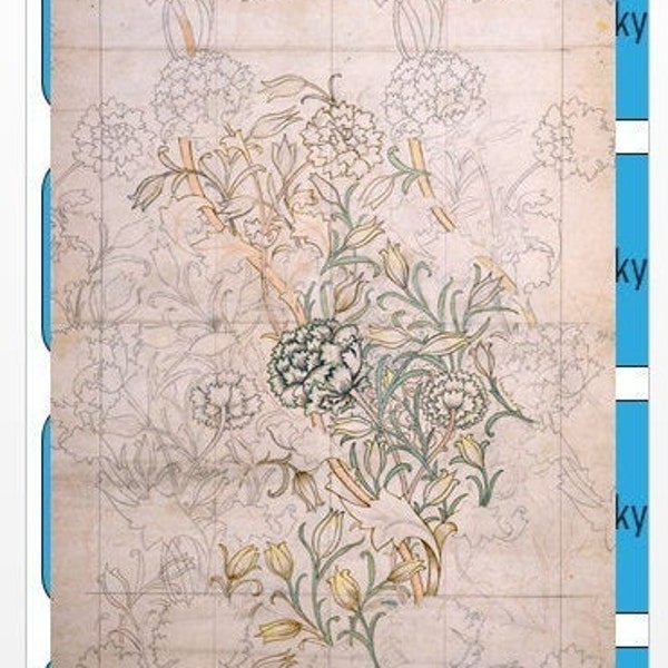 William Morris Stencil - Etsy