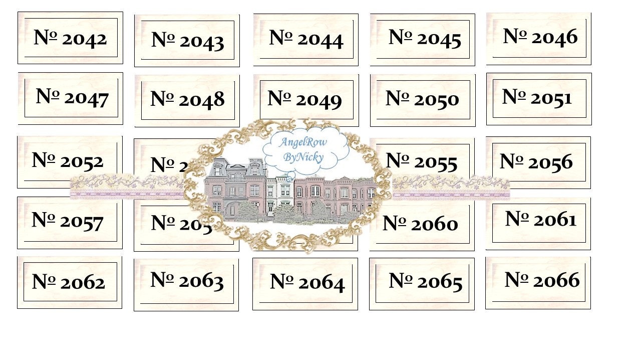 Vintage Numbers: 2042-2565 10 Colours - Etsy