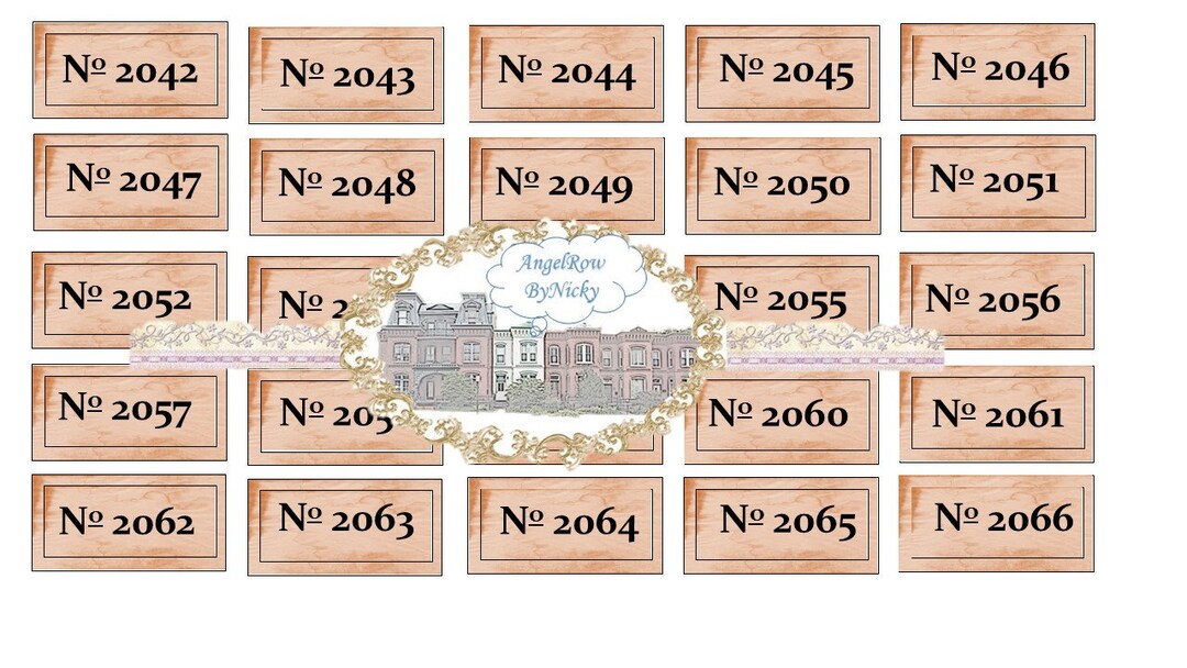 Vintage Numbers: 2042-2565 10 Colours - Etsy