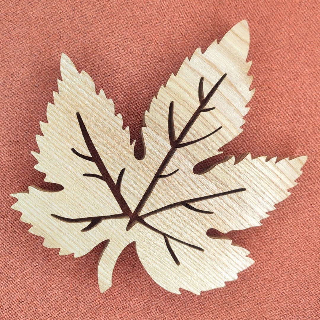 Solid Ash Maple Leaf Trivet - Etsy