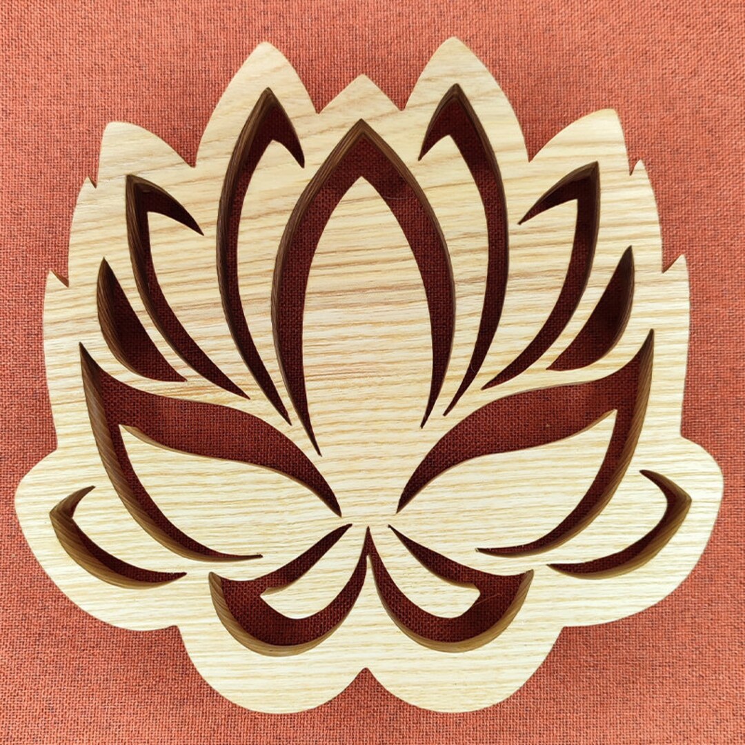 Wooden Trivet of a Lotus Flower - Etsy
