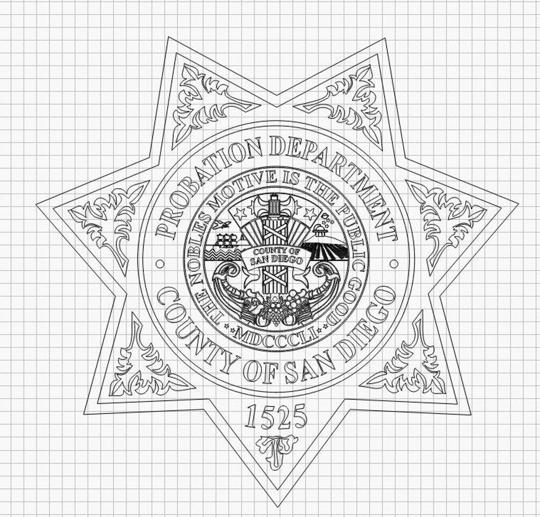 San Diego Probation Police Badge - Etsy