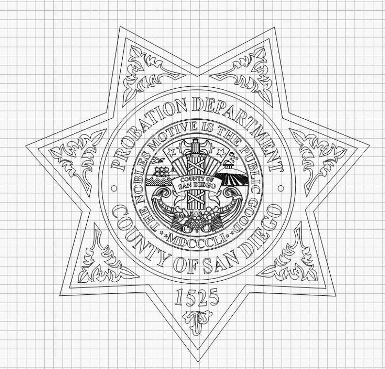 San Diego Probation Police Badge - Etsy
