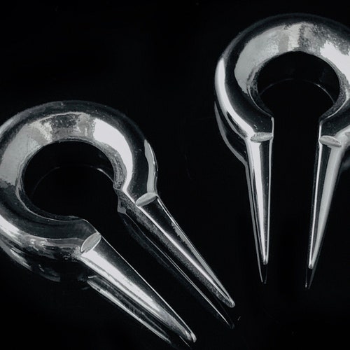 0g Minimal Keyholes Pair for Gauges Stretched Ears Ear Weights | Etsy