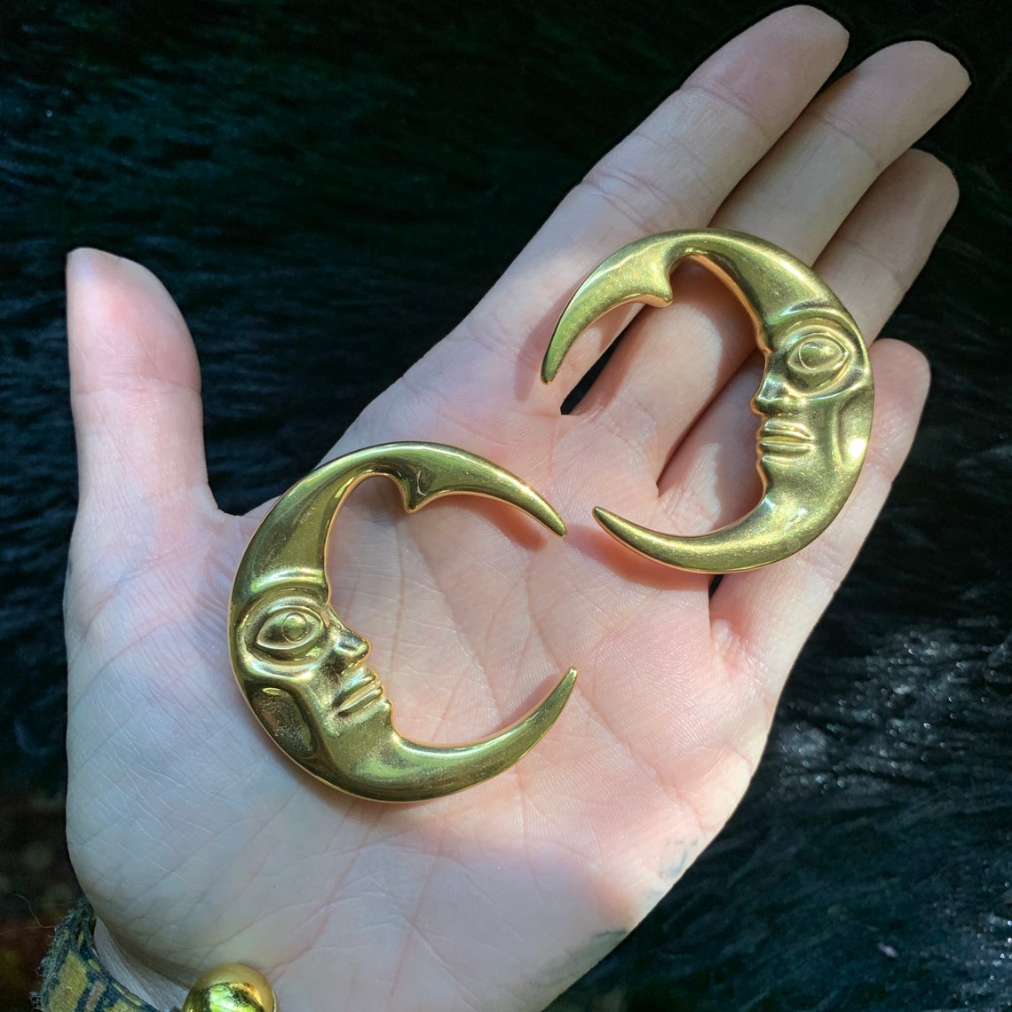 00g Moon Ear Hanger Pair Ear Weight Stainless Steel - Etsy