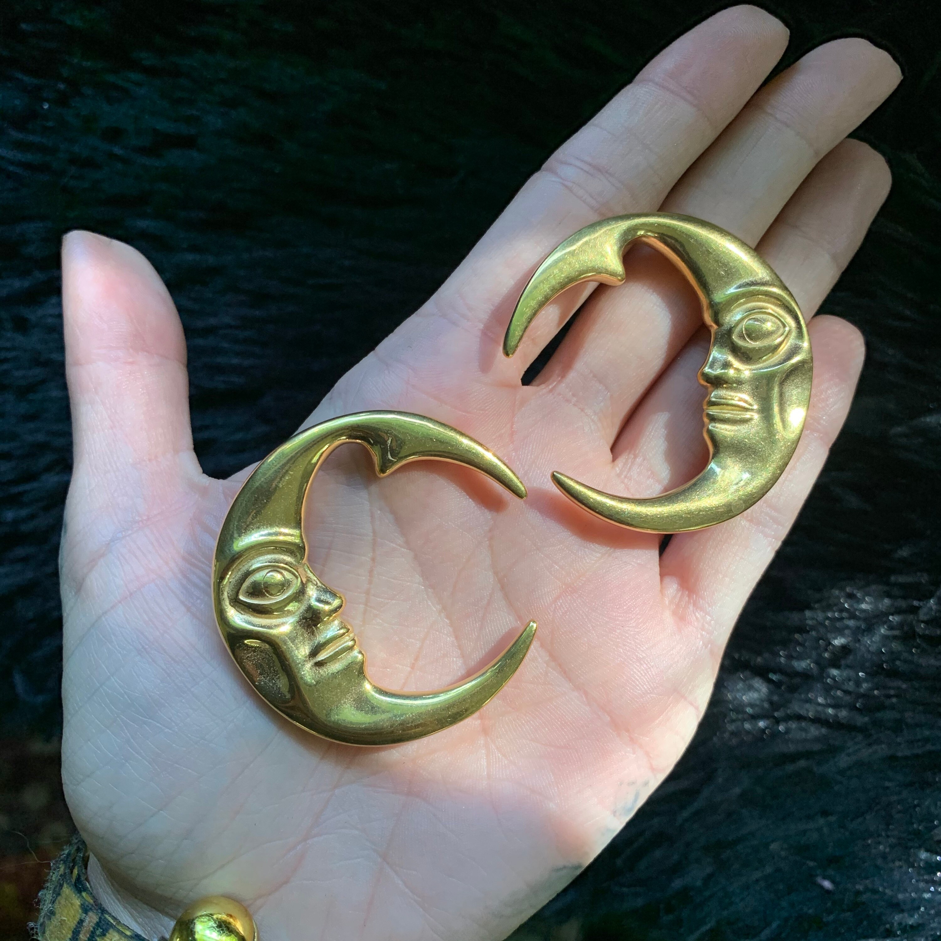 00g Moon Ear Hanger Pair Ear Weight Stainless Steel - Etsy