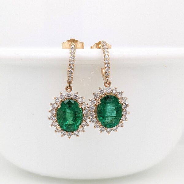 Emerald Drop Earring - Etsy