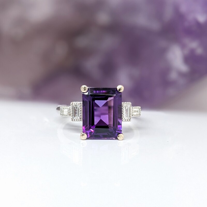 Purple Amethyst Ring - Etsy