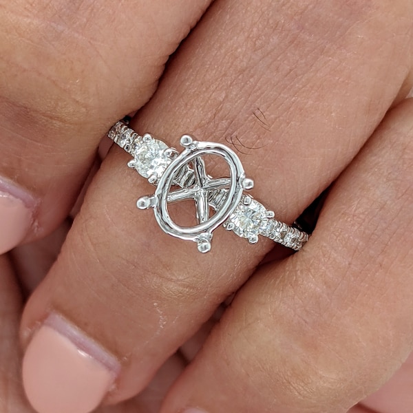 Oval Ring Setting - Etsy