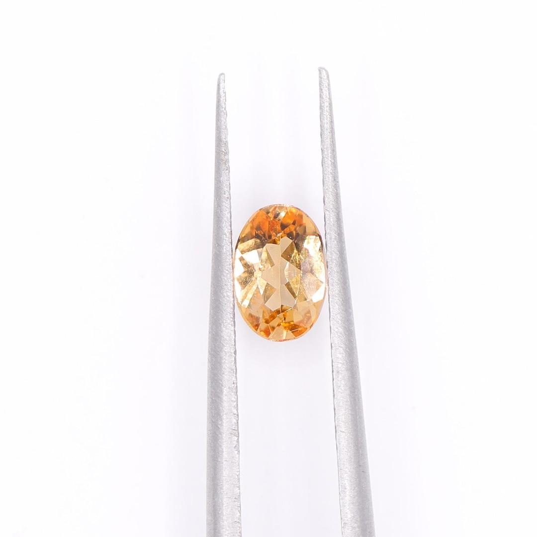 Pretty Orange Imperial Topaz Gemstone || Oval 6x4mm || Loose Gemstone ...