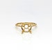 Minimalist Round Solitaire Ring Mount in 14K Solid Gold 4mm 4.5mm 5mm 5 ...