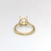 Minimalist Round Solitaire Ring Mount in 14K Solid Gold 4mm 4.5mm 5mm 5 ...