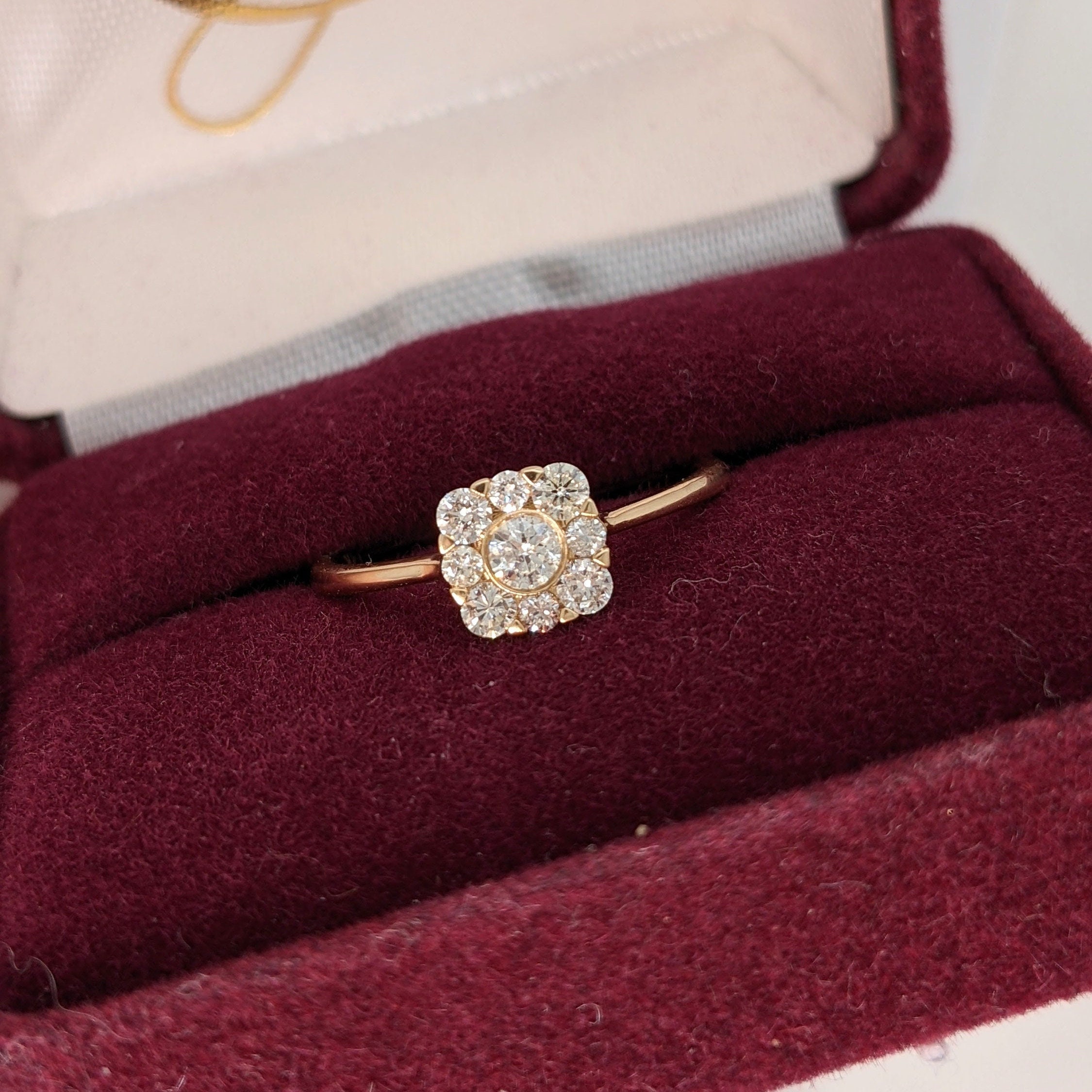 Mens Diamond Square Cluster Ring - Etsy