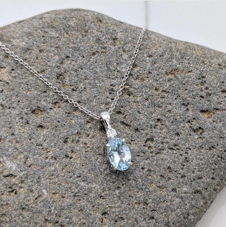 Dainty Pendant Setting With an Natural Earth Mined Accent Diamond: 14K ...
