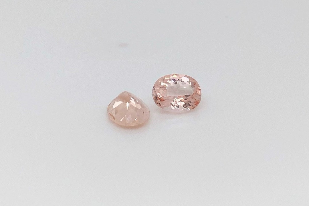 Certified Peach Morganite Loose Gemstone | AAA Cor De Rosa Gem | Oval ...