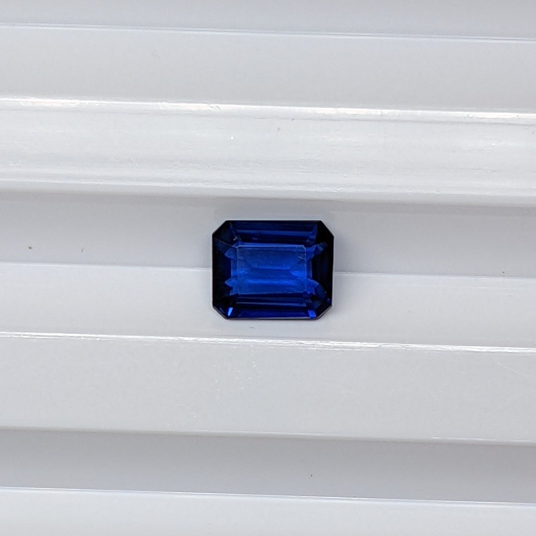 Blue Sapphire Loose Gemstones | Diffused Sapphires | Emerald Cut 6x5mm ...