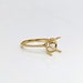 Minimalist Round Solitaire Ring Mount in 14K Solid Gold 4mm - Etsy
