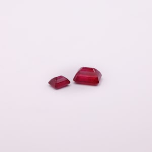 Natural Ruby Loose Gemstones | Emerald Cut | 6x4 7x5 8x6 9x7 10x8 11x9 ...