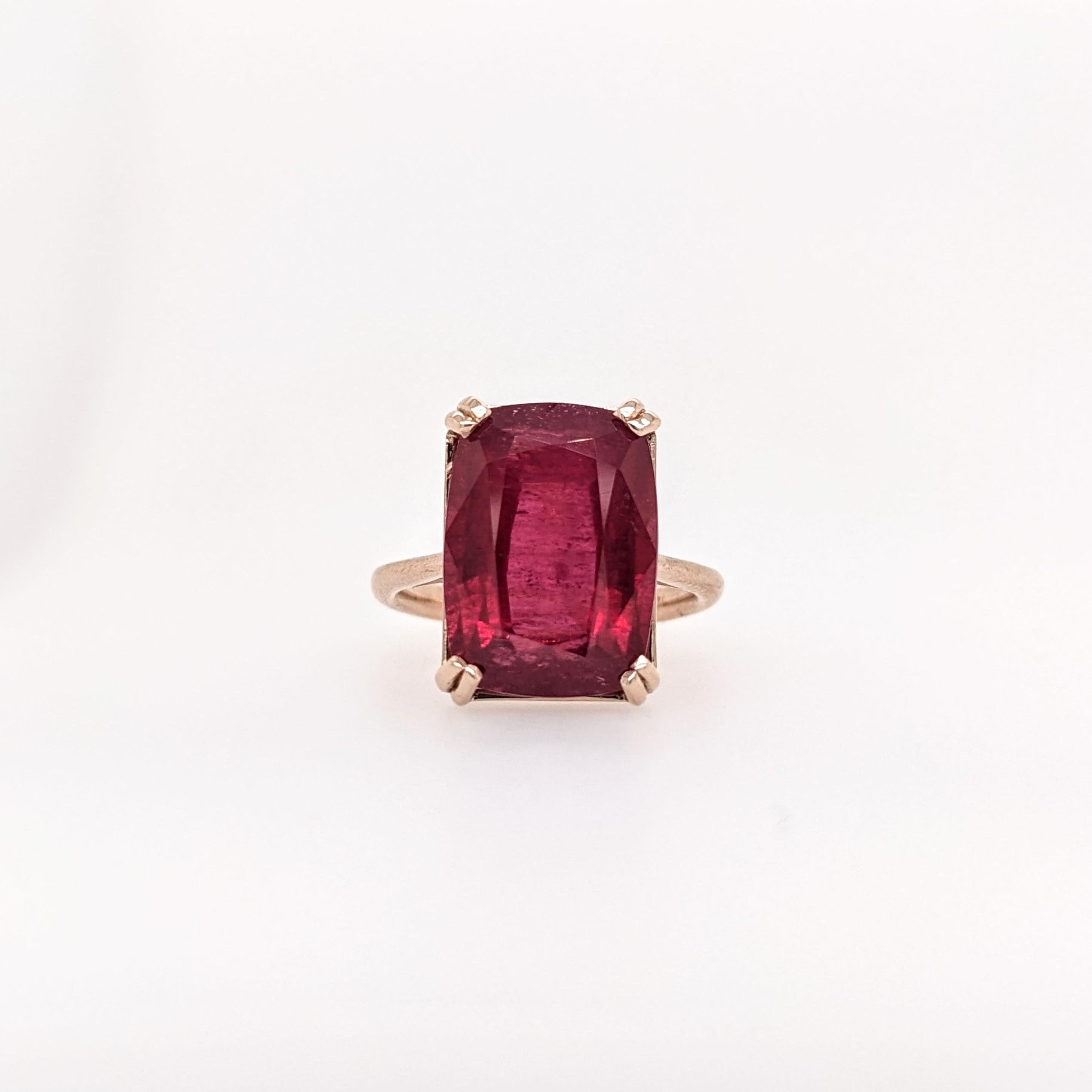 Classic Solitaire Madagascar Ruby Ring in Solid 14K Gold | Emerald Cut ...