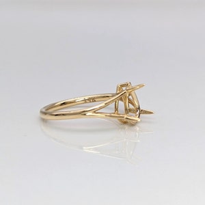 Pear Shape Ring Mount in 14K Solid Gold With a Split Shank I Tear Drop ...