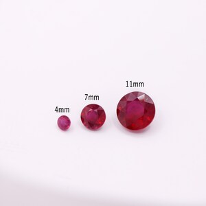 Natural Ruby Loose Gemstones Round 4mm 5mm 6mm 7mm 8mm 9mm 10mm 11mm ...