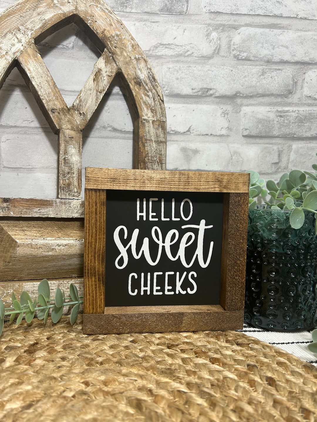 Hello Sweet Cheeks, Funny Bathroom Sign, Handmade Wood Sign, - Etsy