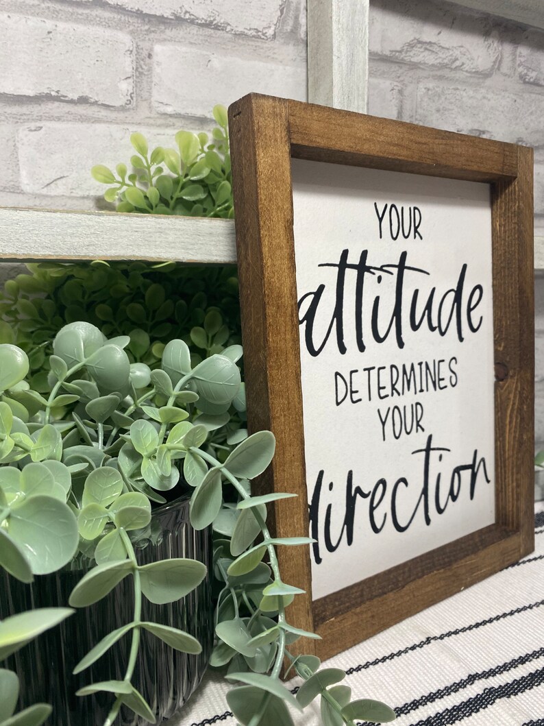 Your Attitude Determines Your Direction Sign - Etsy