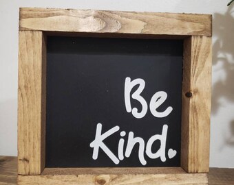 Be Kind Script Word Wood Sign Wood Sign Art Wooden Be Kind - Etsy