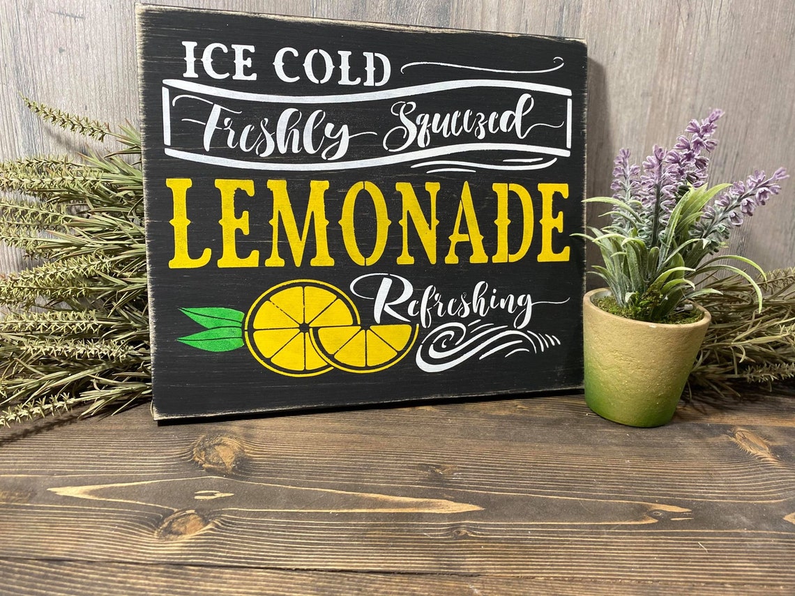 Ice Cold Lemonade Sign - Etsy