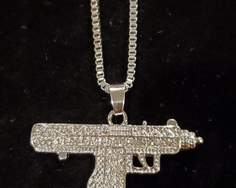Silver Uzi Necklace | Etsy