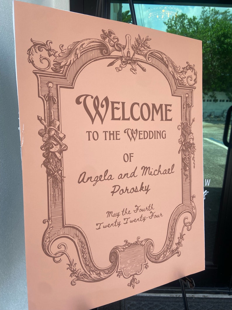 DIGITAL DOWNLOAD* Vintage Frame Welcome Sign - Weddings, Birthday ...