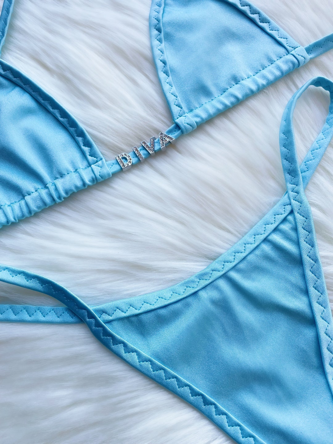 Custom Thong Bikini With Name Sexy Bikini Thong Swimsuit Micro Bikini