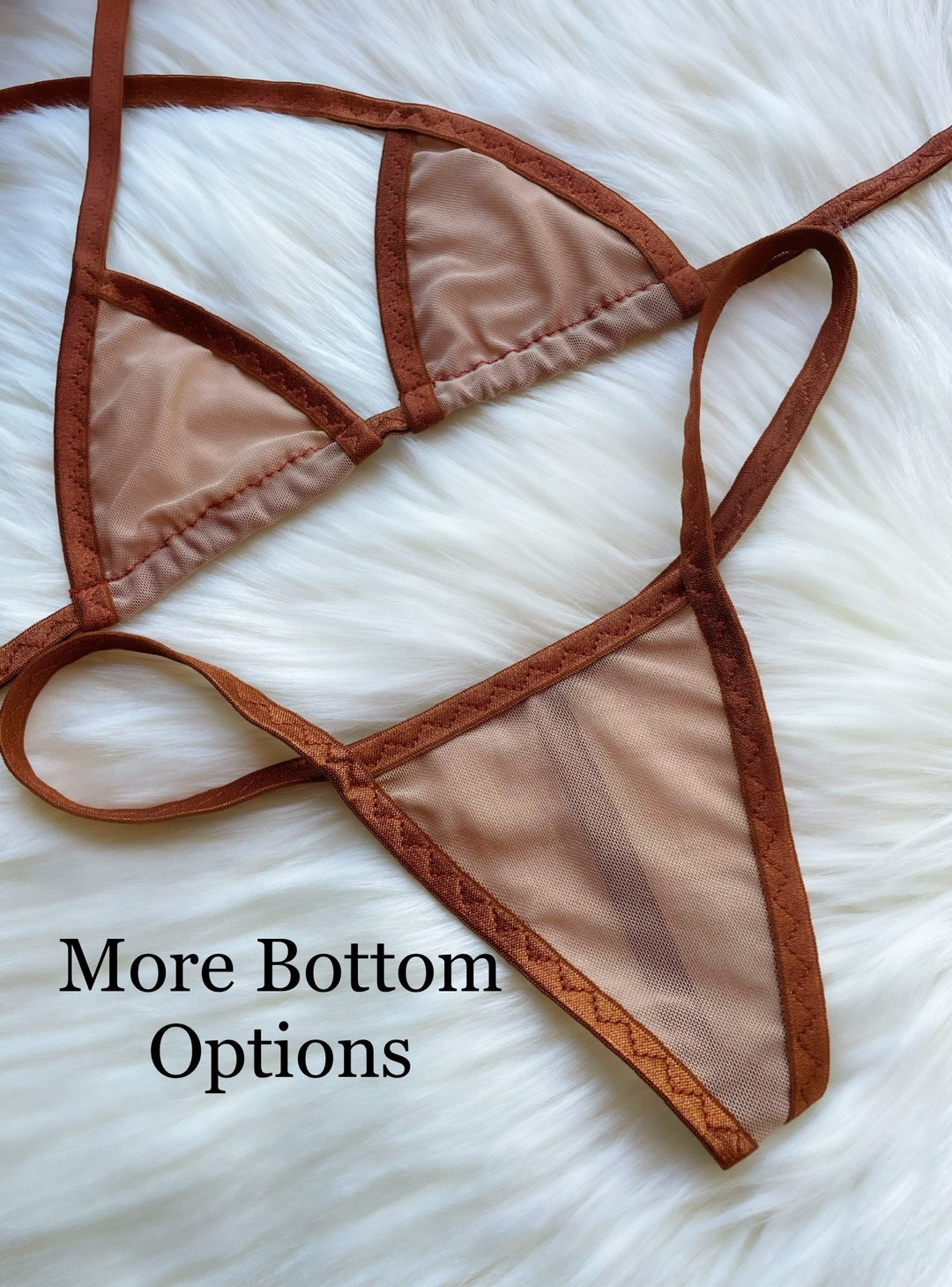 Nude Bikini See Through Thong Bikini Tiny Bikini Extreme Micro Bikini ...