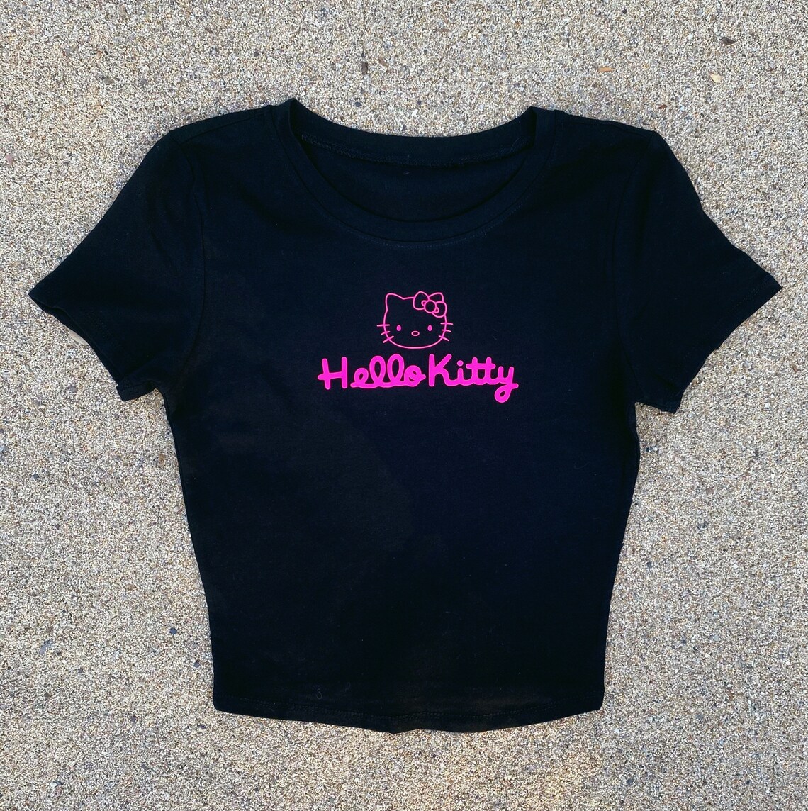 Hello Kitty Crop top Hello Kitty Shirt Cropped Top | Etsy