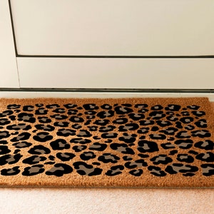 Leopard Doormat, Housewarming Gift, Elegant Welcome Mat, Leopard ...